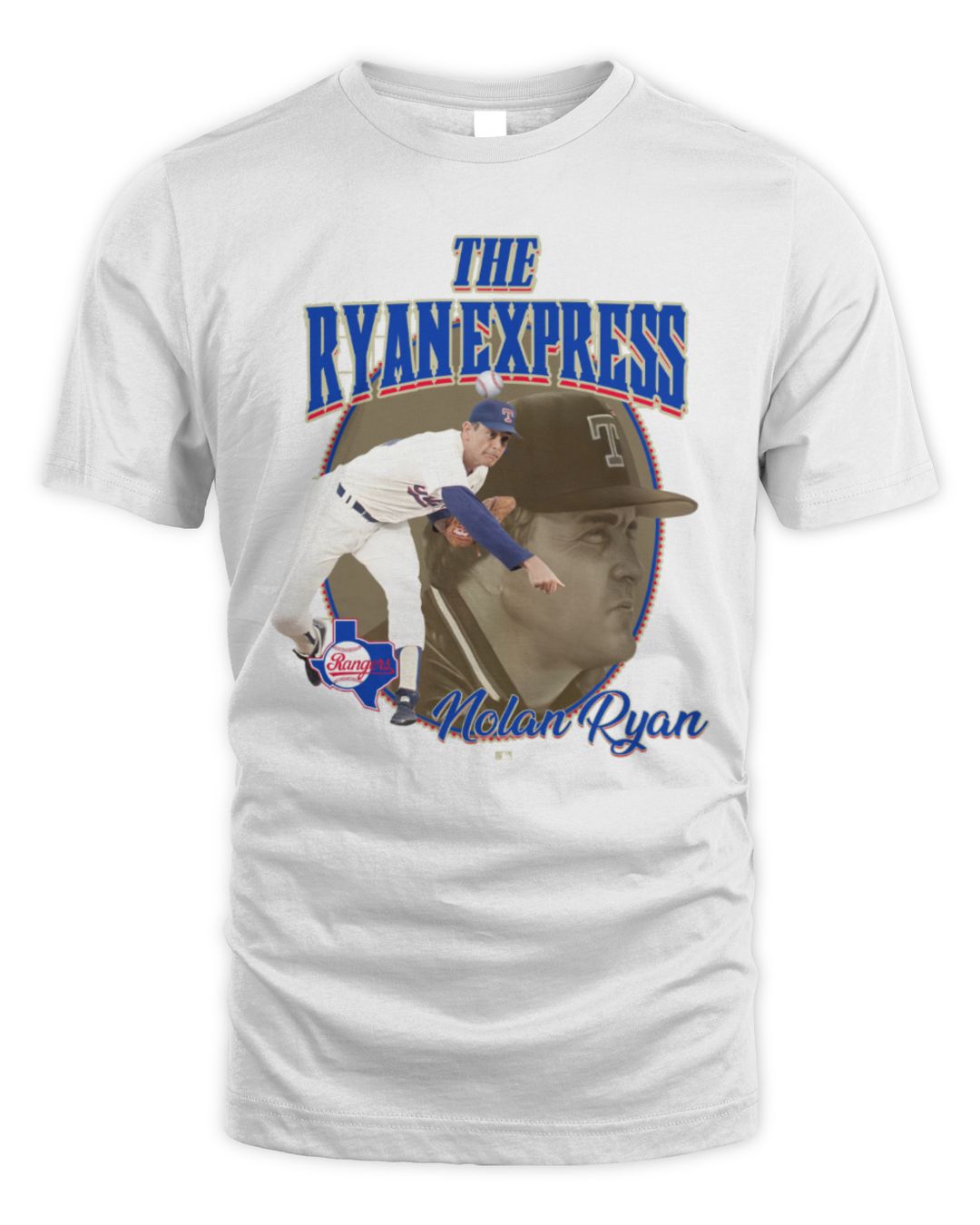 The Ryan Express Nolan Ryan Texas Rangers Photo Shirt