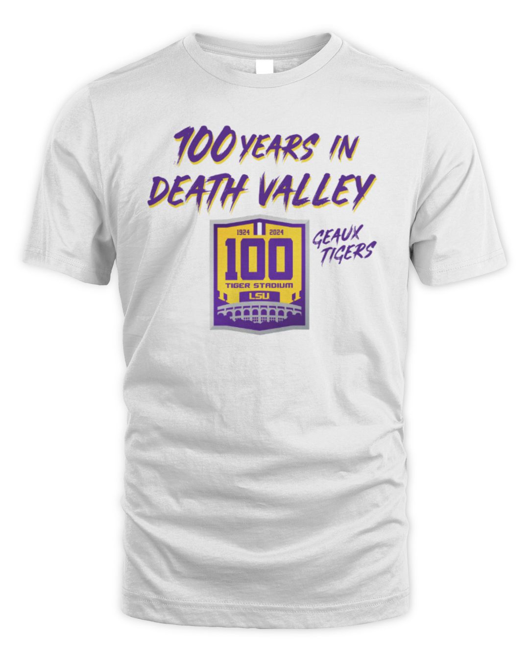 White Lsu Tigers 100 Years In Tiger Stadium Scratch