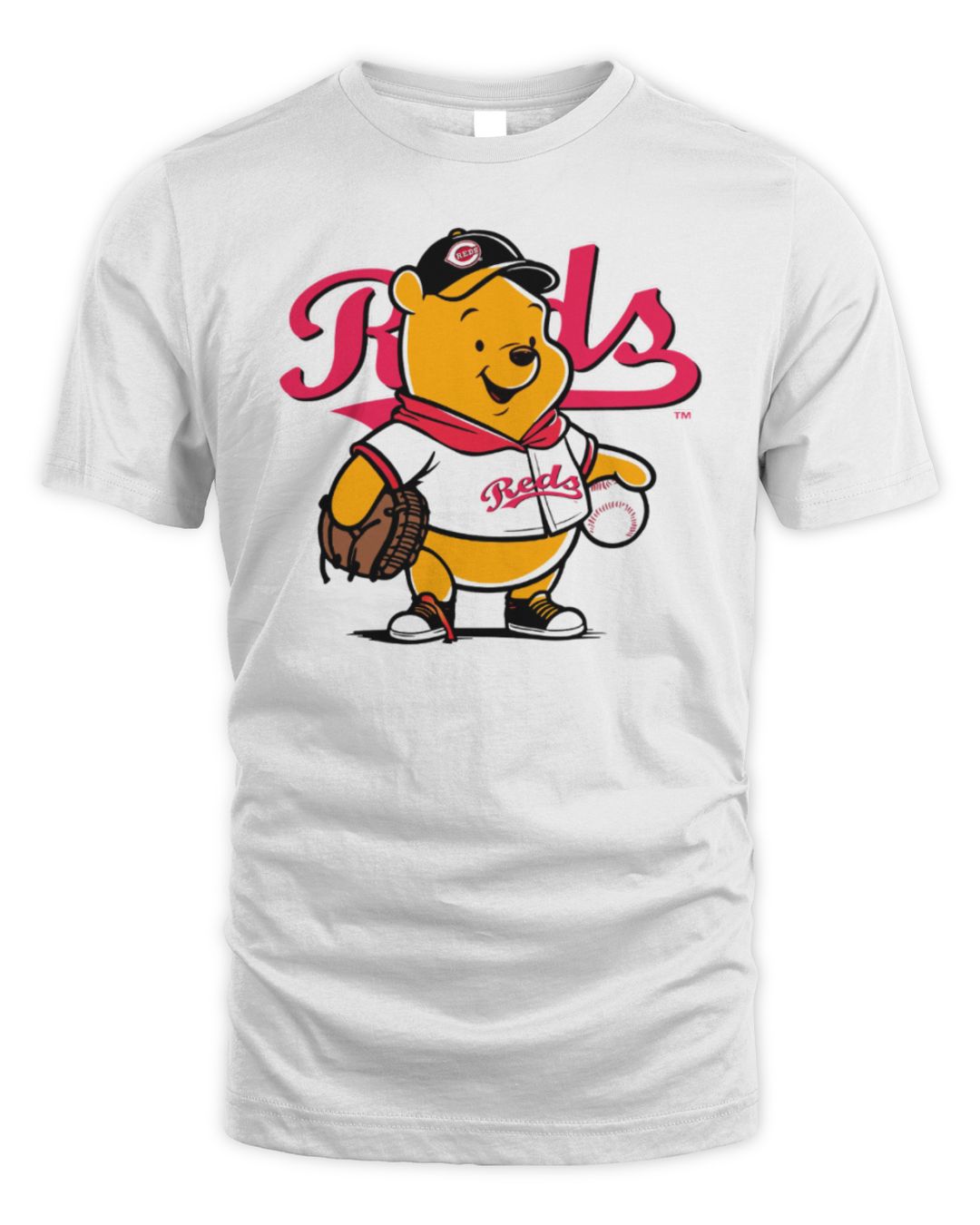 Winnie The Pooh x Cincinnati Reds Baseball Shirt White