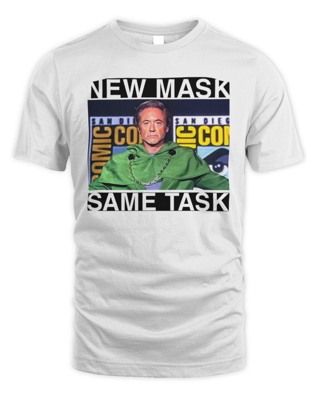 Official Robert Downey Jr. Doctor Doom New Mask Same Task 2024 Tee
