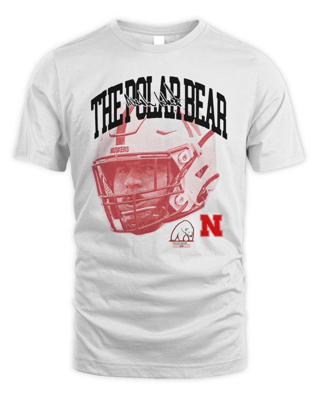 Nebraska Nil Store Nash Hutmacher 90S Spotlight 2024 White Tee