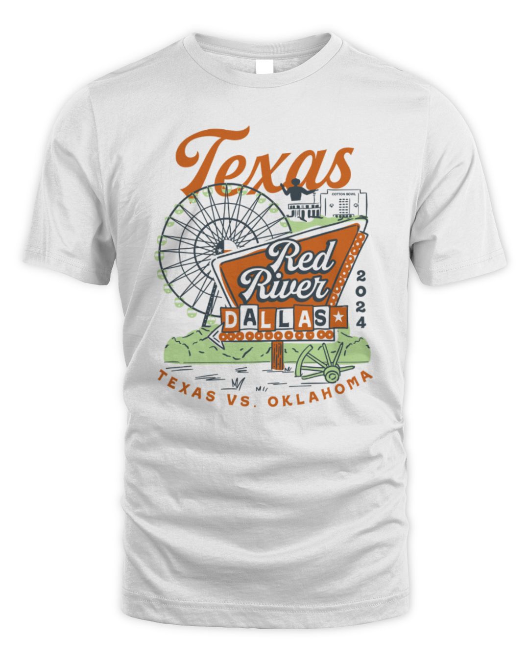 Red River Rivalry 2024 The Cotton Bowl Texas Vs Oklahoma Tee Shirt