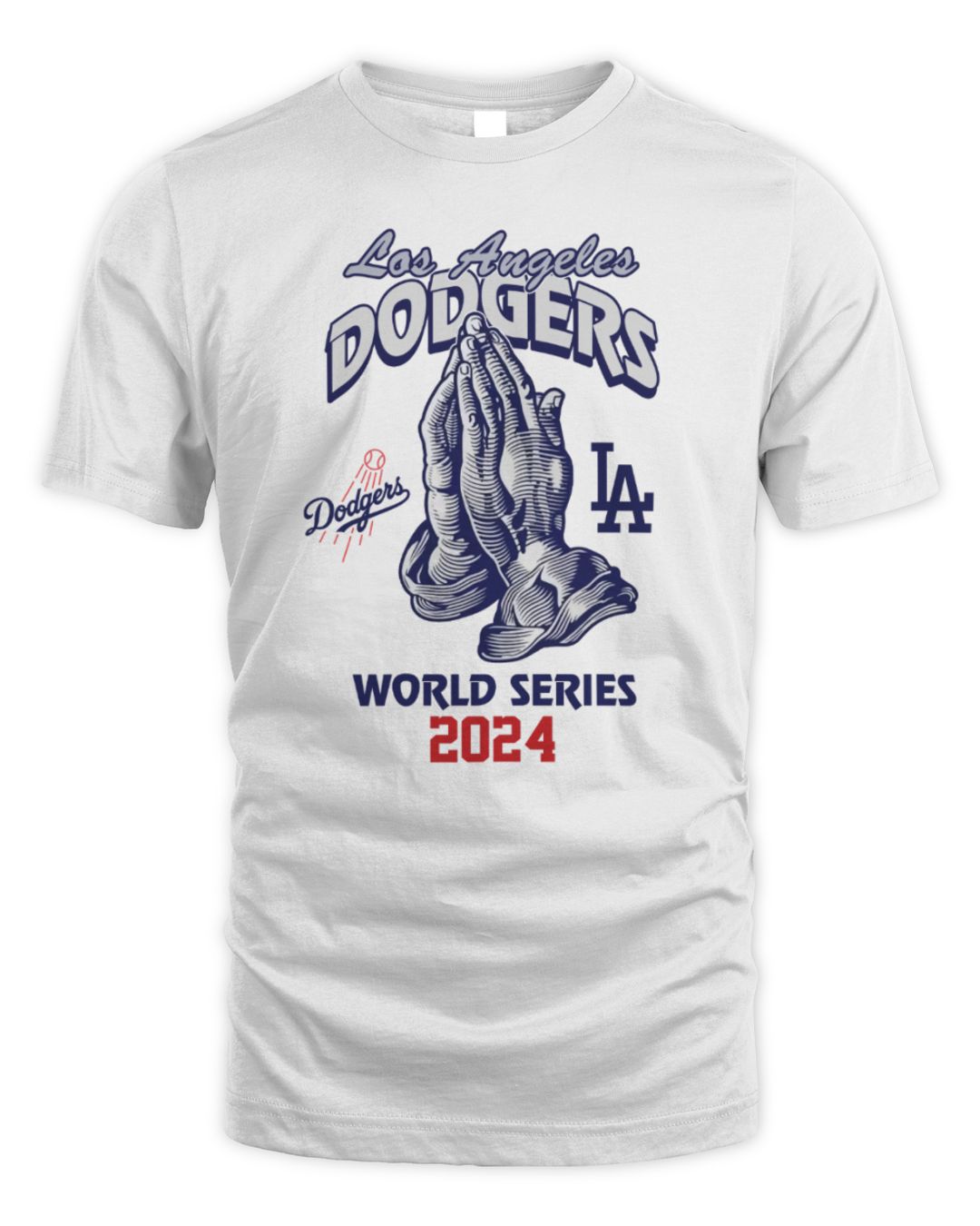 Official Los Angeles Dodgers Hands 2024 World Series Logo Tee