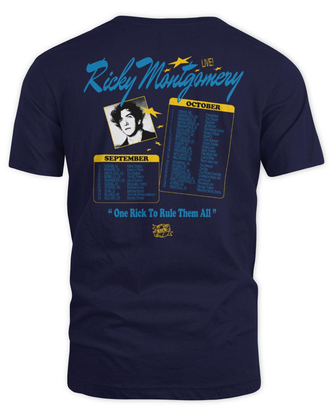 Ricky Montgomery Merch One Rick To Rule Them All Tour Artist Shirt