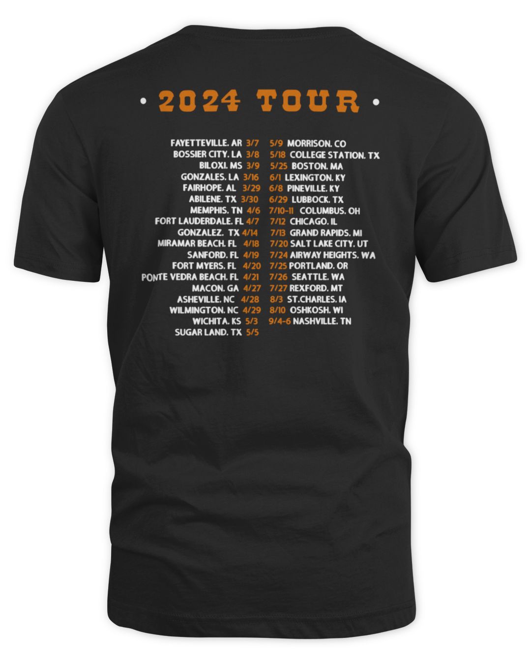 Red Clay Strays Merch The Red Clay Strays 2024 Tour Tee