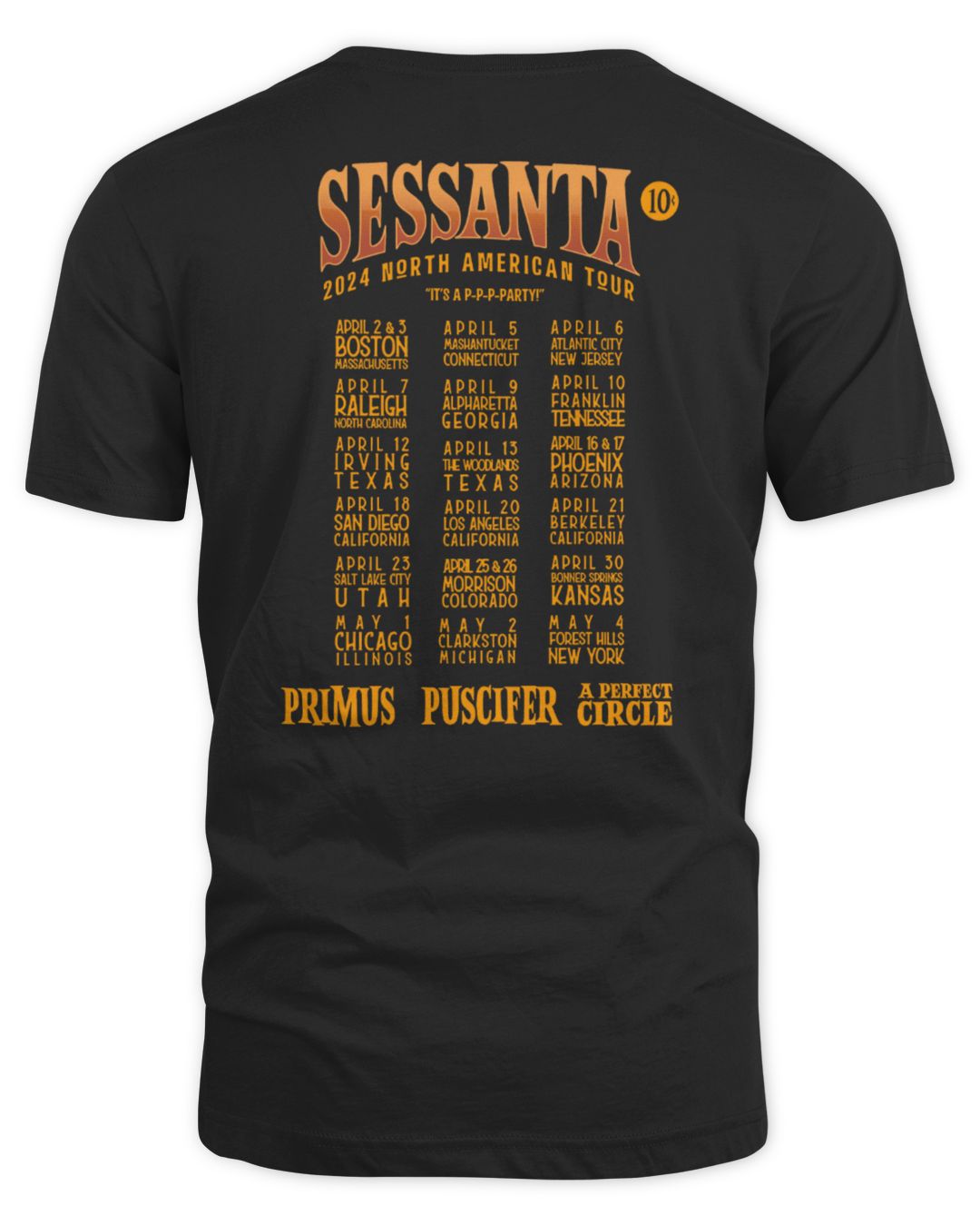 Sessanta Merch Three Headed Tour Primus Puscifer A Perfect Circle Tee