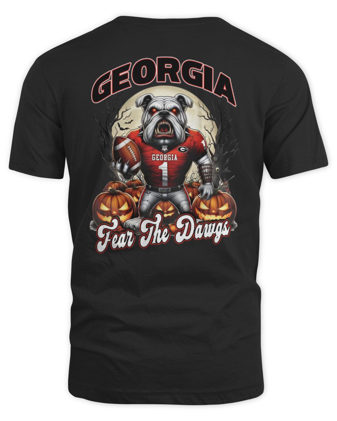 Go Dawgs Georgia Bulldogs Football Fear The Dawgs Logo T-Shirt