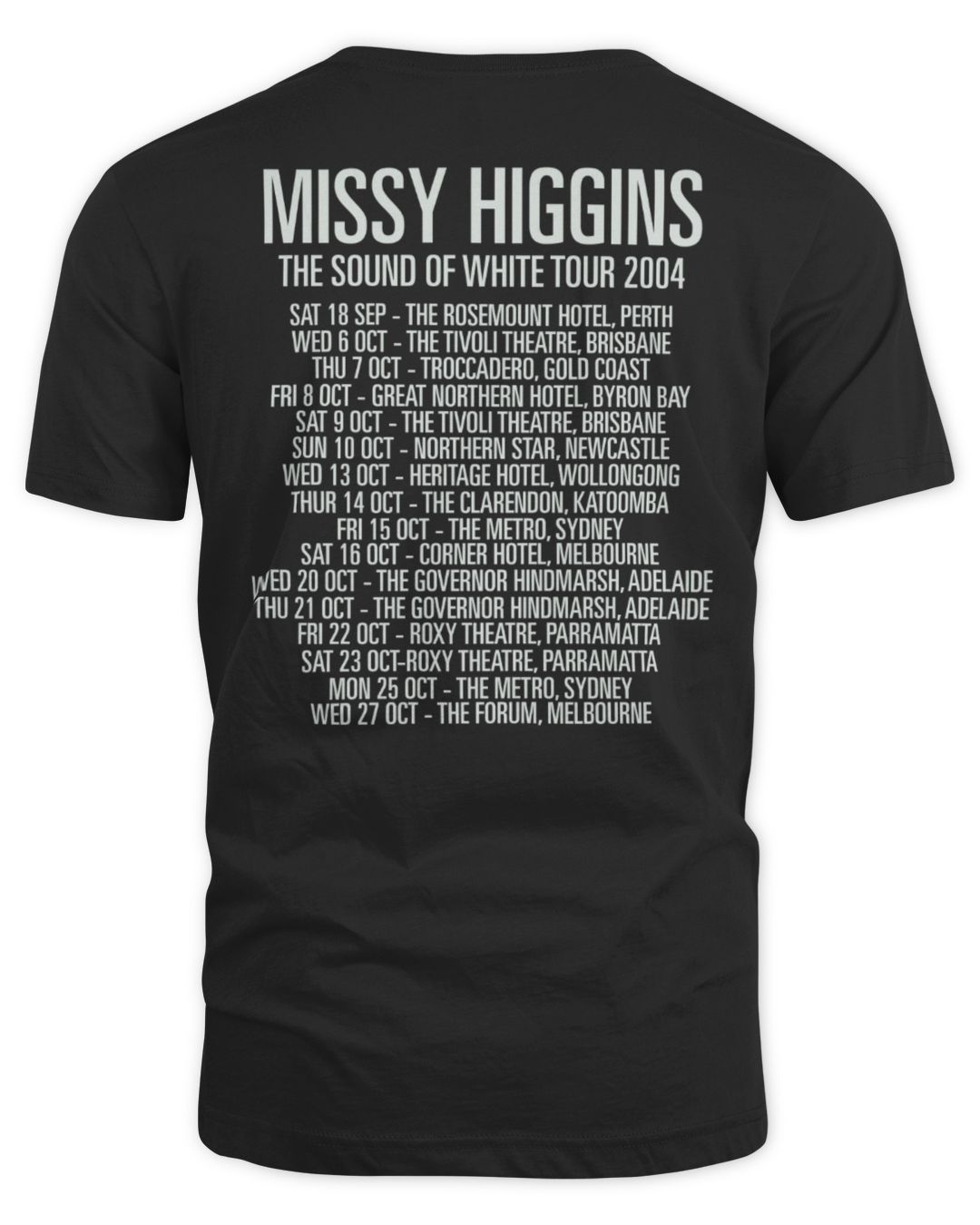Missy Higgins Merch Classic Missy The Sound Of White Green Shirt