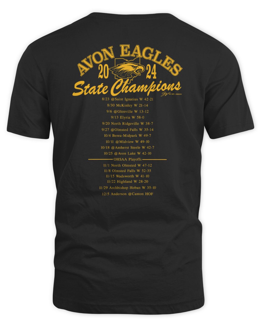 Avon High School Football Team State Champions Helmet 2024 Tee