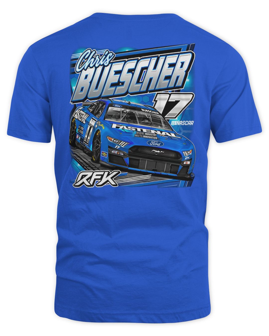 Rfk Racing Shop #17 Chris Buescher 2023 Fastenal T-Shirt