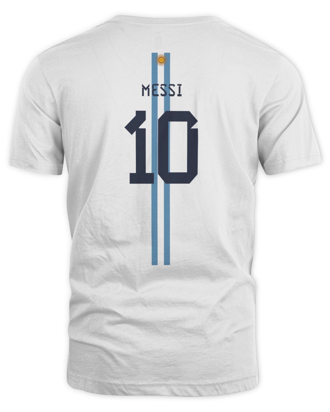 Argentina National Team Lionel Messi Name & Number Tee White