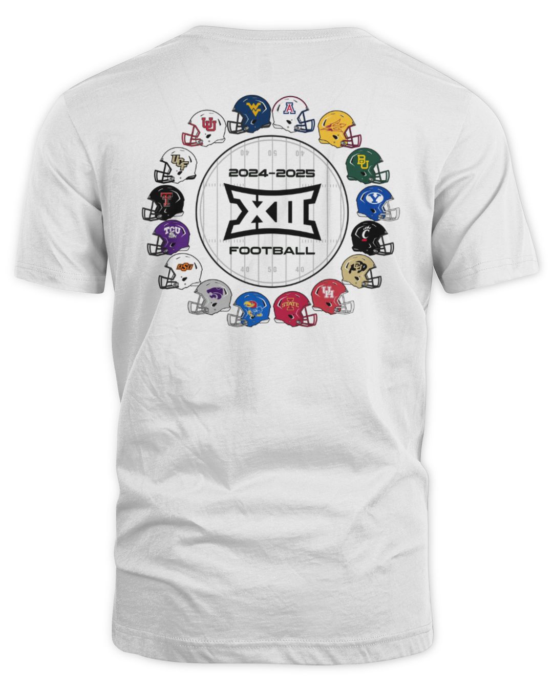 Official Big 12 Helmets Conference Football 2024 Logo Tee