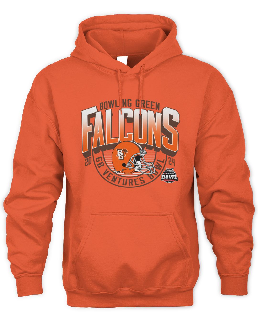 Bowling Green Falcons Football 68 Ventures Bowl Orange Game Helmet Logo 2024 Hoodie